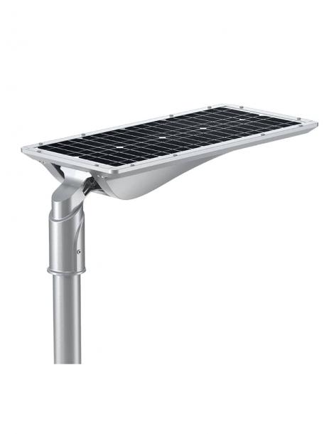 Farola solar LED con 200lm/W, eficiencia lumínica líder en el mercado.