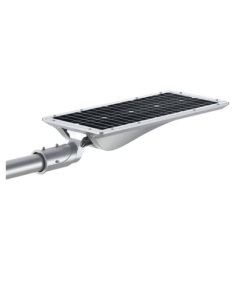 Farola solar LED con 200lm/W, eficiencia lumínica líder en el mercado.